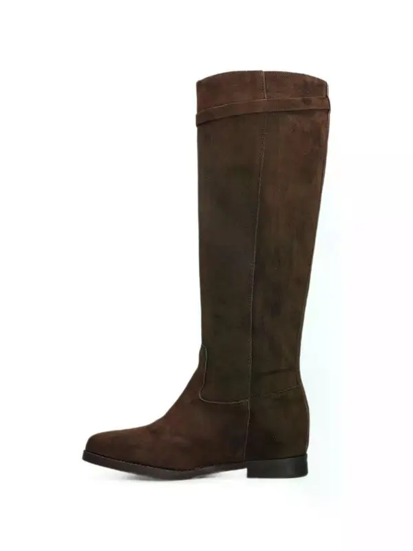 JULIE DEE Knee-high Suede Boots - Brown