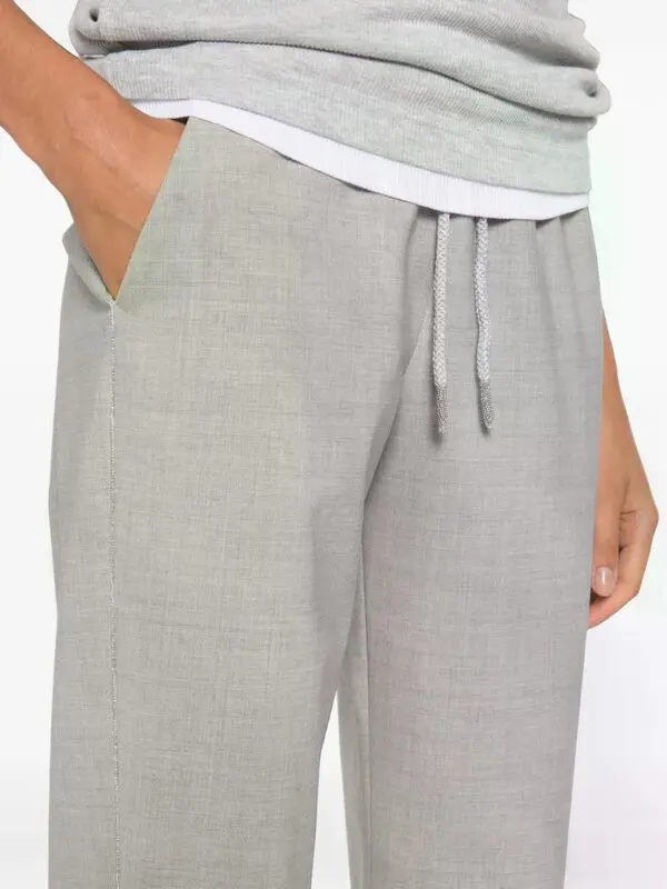 PANICALE Drawstring Straight-leg Trousers