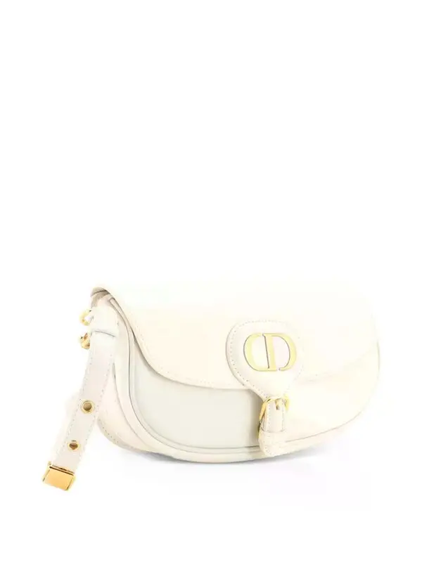Dior Leather East West Cross Body Bag - White