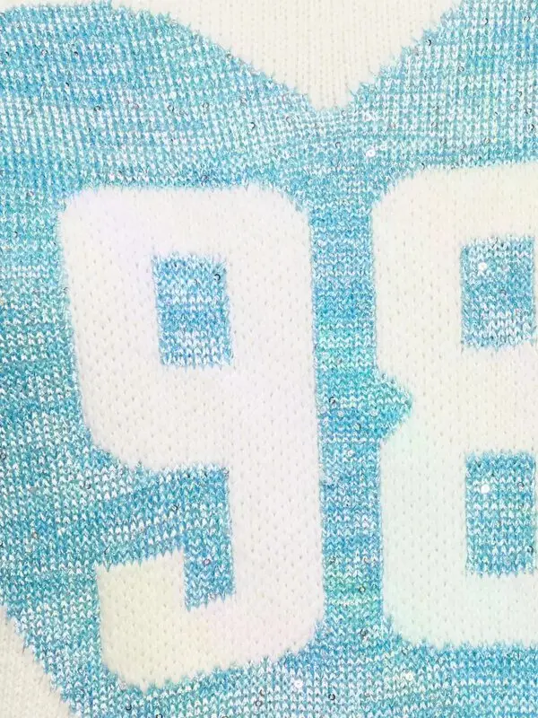 Maje Sequinned Heart Sweater