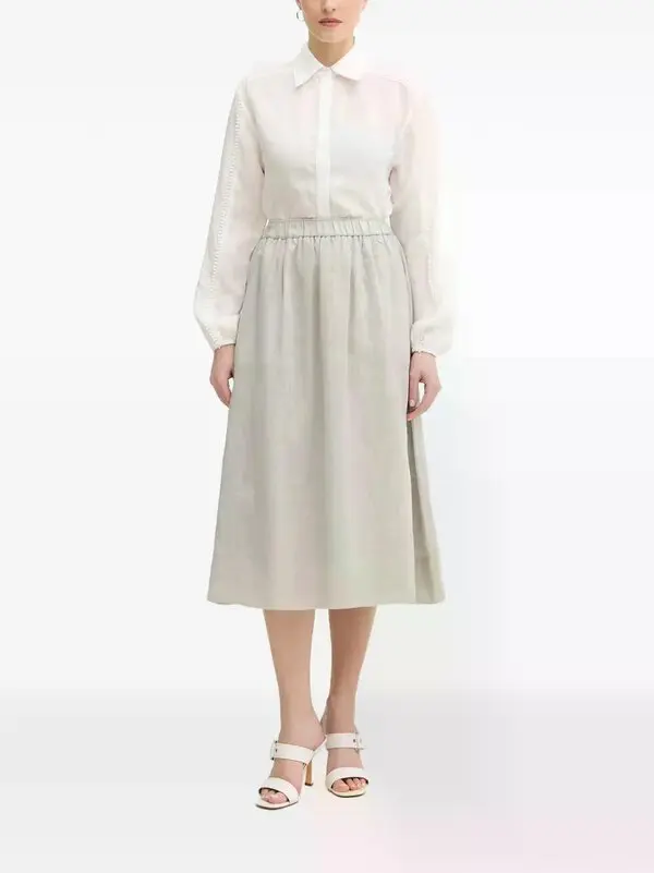 SILVIAN HEACH Logo-plaque Midi Skirt