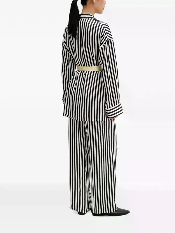 Sleeper The Rose Striped Floral-detail Pajamas