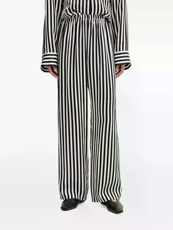 Sleeper The Rose Striped Floral-detail Pajamas