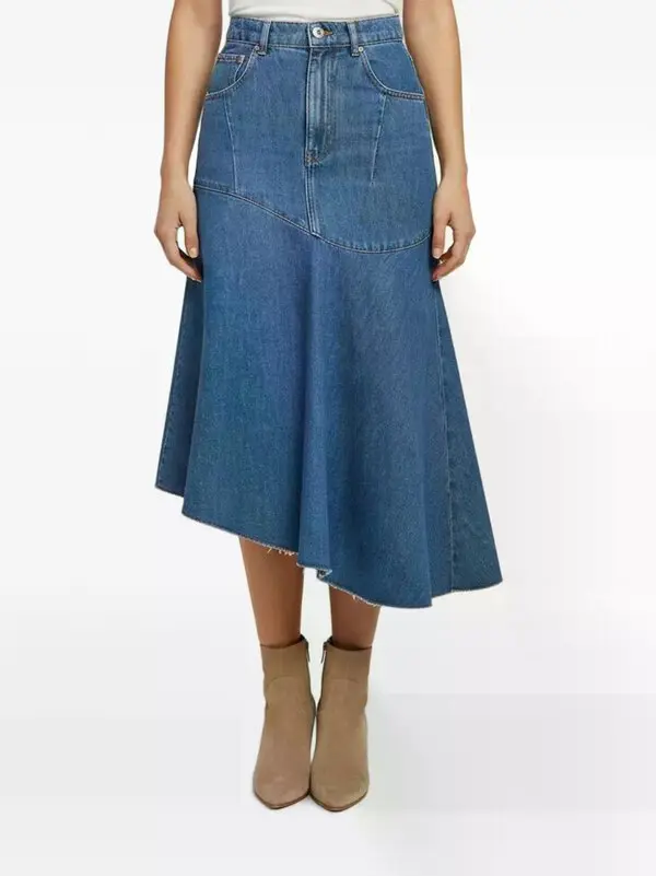 Maje Asymmetrical Midi Skirt