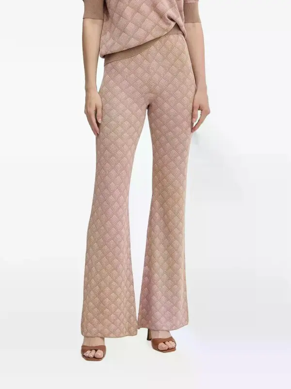 SILVIAN HEACH Geometric-pattern Flared Trousers