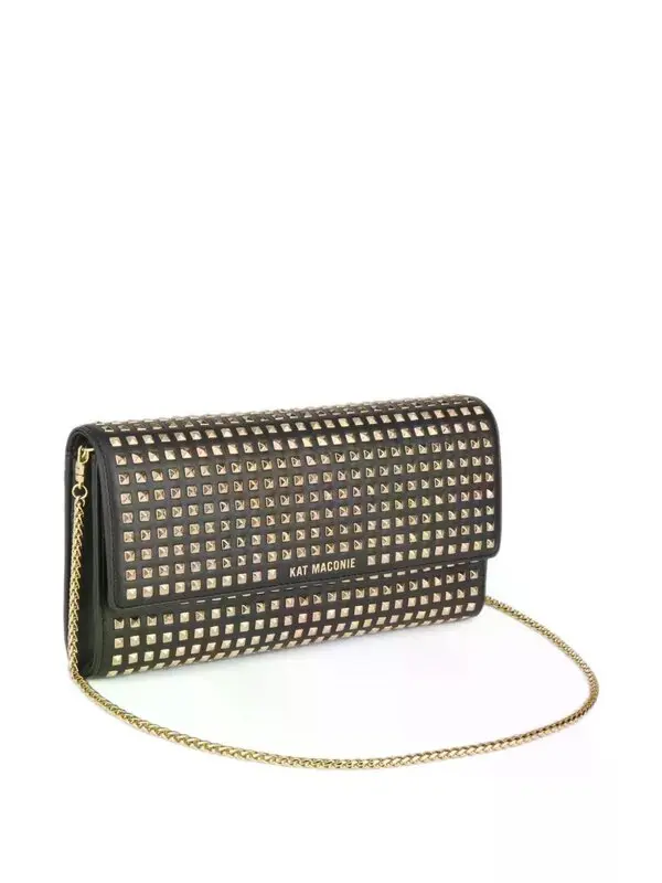 KAT MACONIE Victoria Studded Leather Clutch Bag