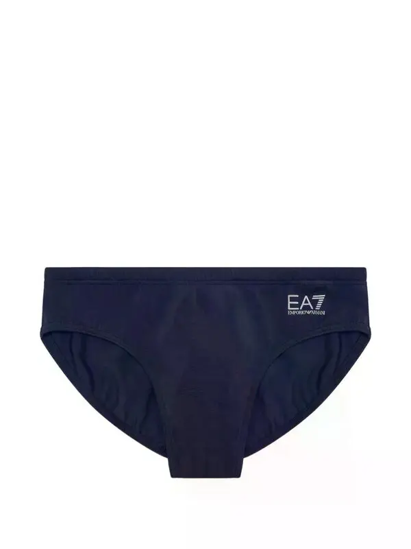 EA7 Logo-print Swimming Briefs - Blue