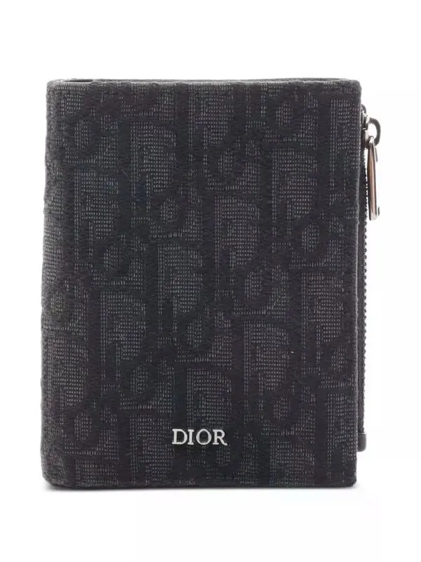 Dior 2010s Oblique Bi-fold Wallet - Black