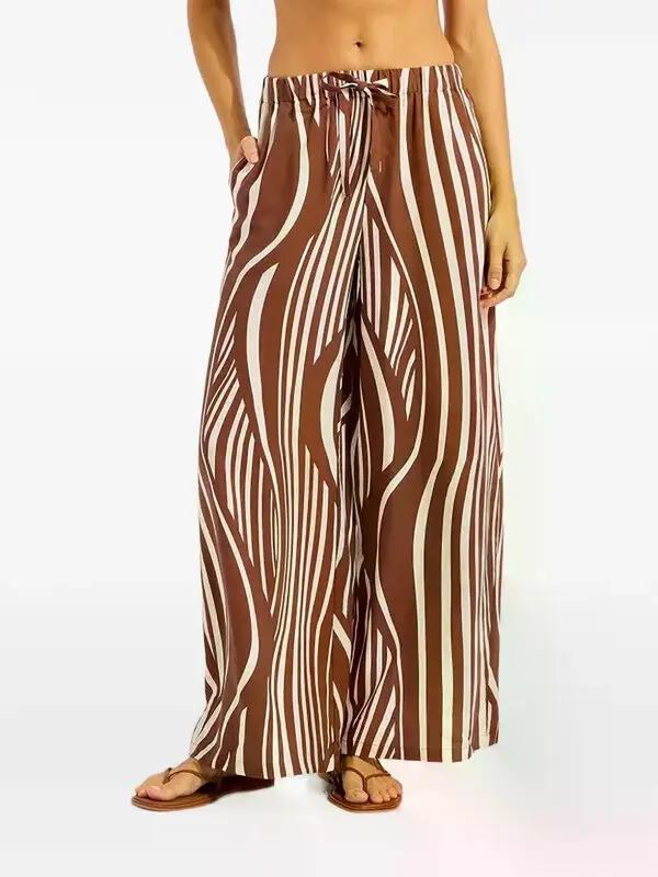 Seafolly Coastline Abstract-print Drawstring Trousers