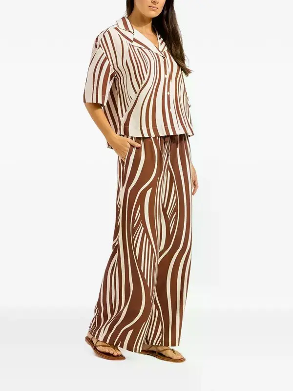Seafolly Coastline Abstract-print Drawstring Trousers