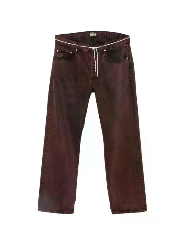 Aries Batten Acid-wash Jeans - Red