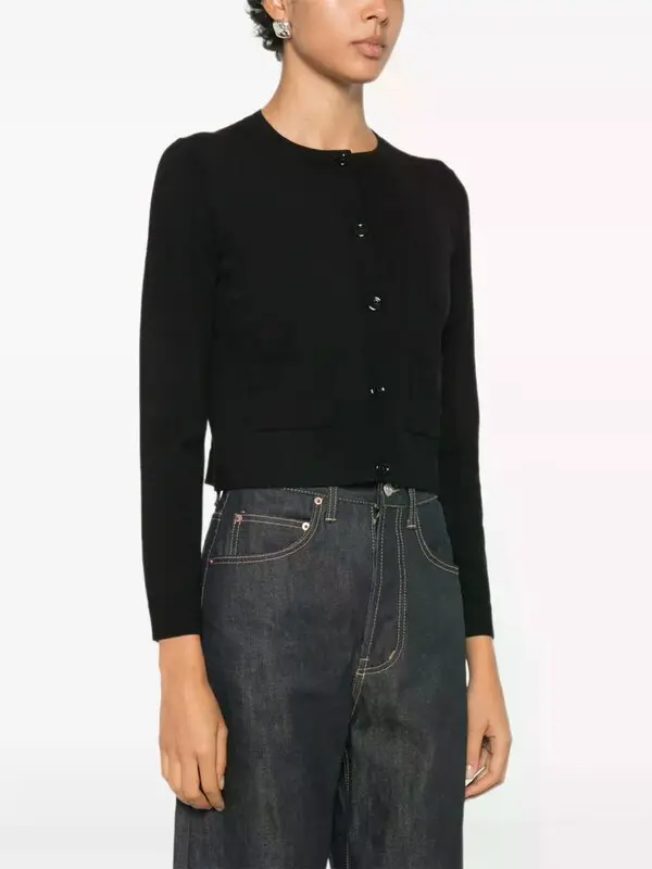 I BLUES Button-up Patch-pocket Cardigan