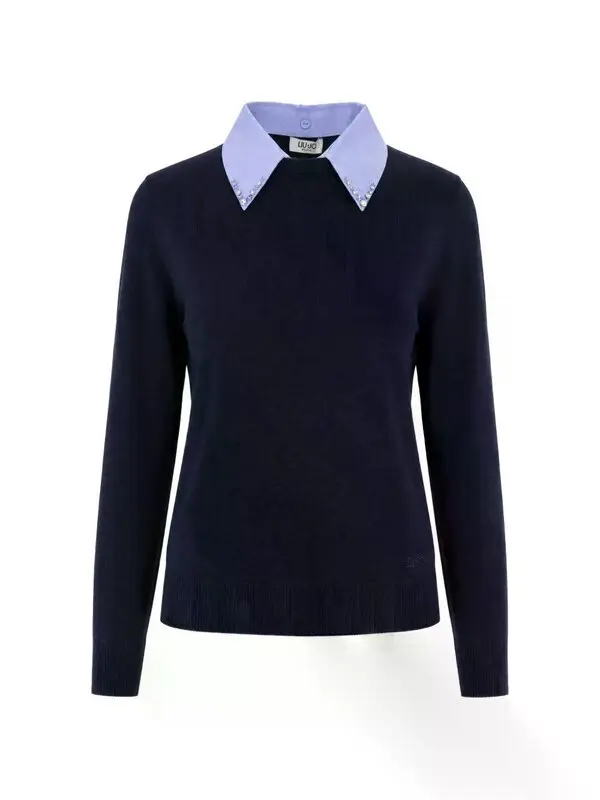 Liu Jo Sweater With Poplin Detail