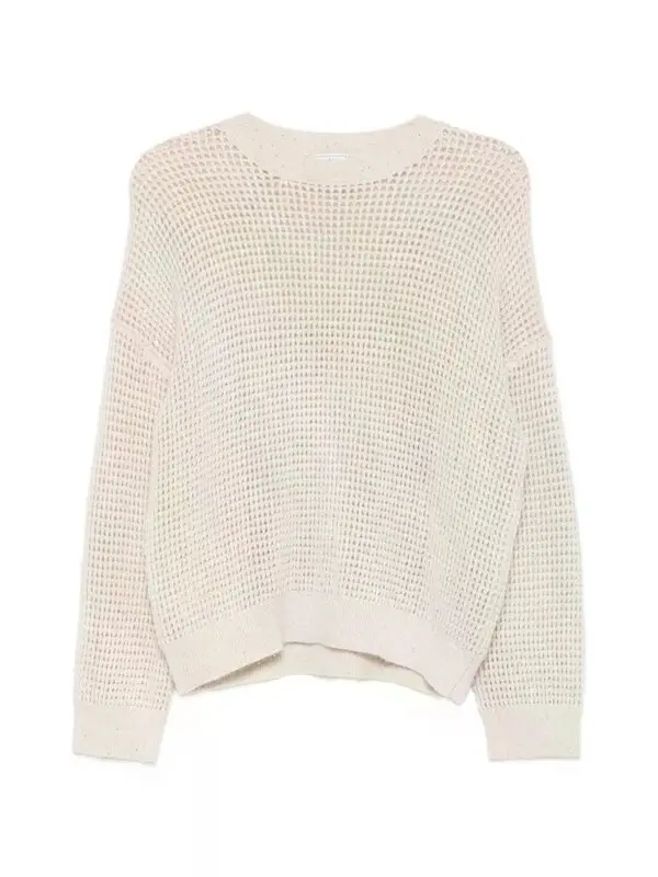 Peserico Sequin-embellished Open-knit Sweater