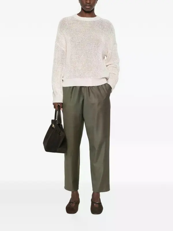 Peserico Sequin-embellished Open-knit Sweater