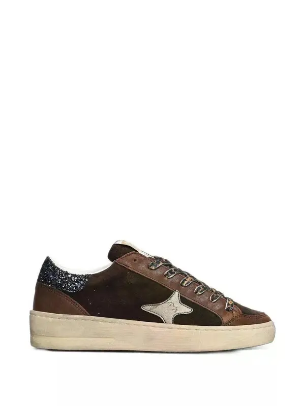 AMA-BRAND Glitter-detail Star-patch Sneakers