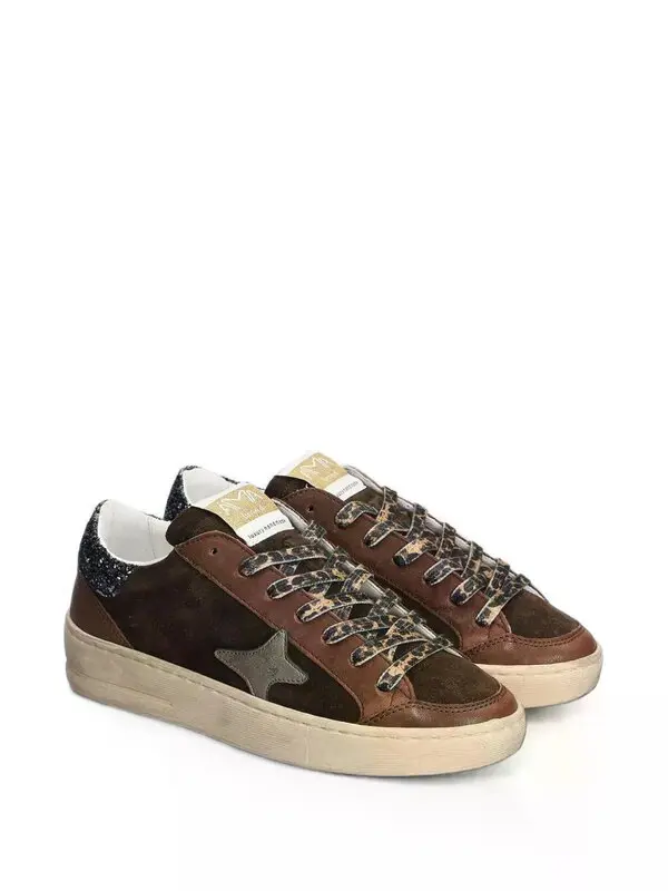 AMA-BRAND Glitter-detail Star-patch Sneakers