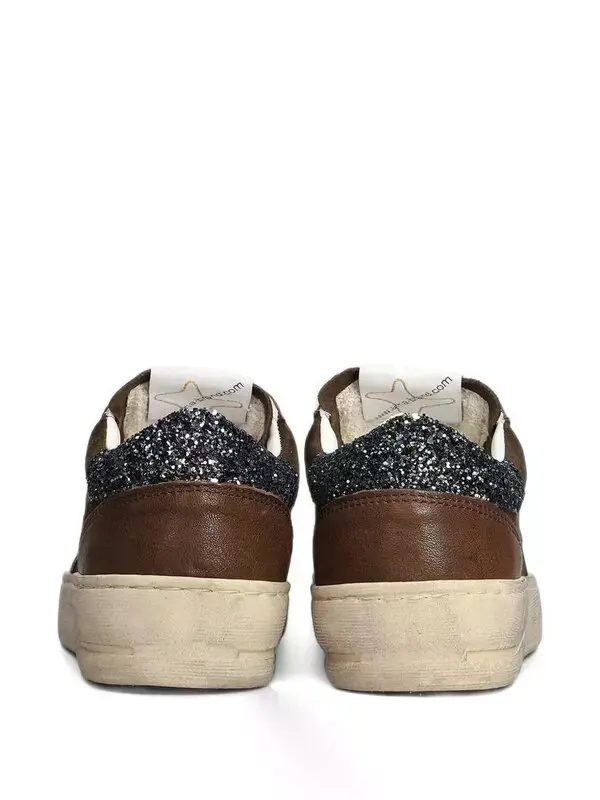 AMA-BRAND Glitter-detail Star-patch Sneakers