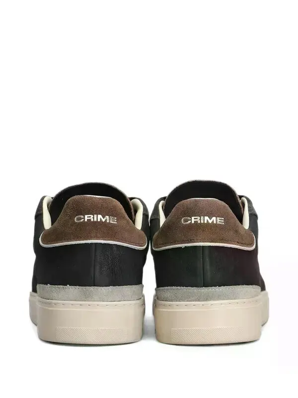 CRIME LONDON Suede-panelled Leather Sneakers