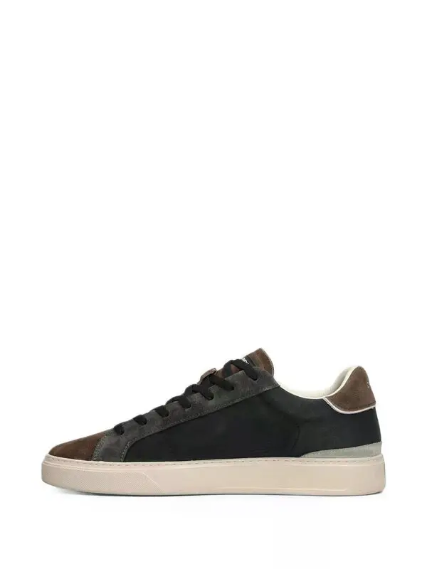 CRIME LONDON Suede-panelled Leather Sneakers