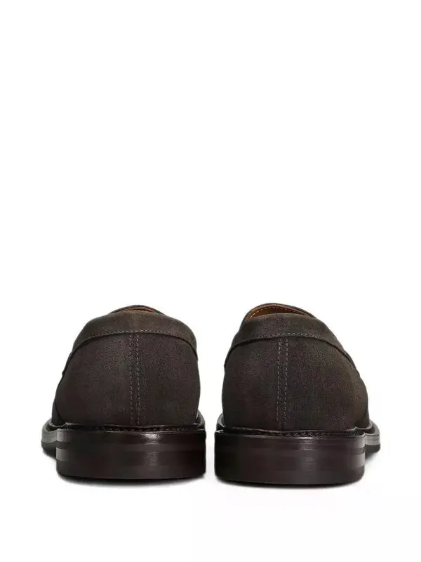 GREEN GEORGE Suede Penny Loafers