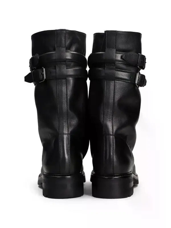 STRATEGIA SHOES Buckle-strap Leather Boots