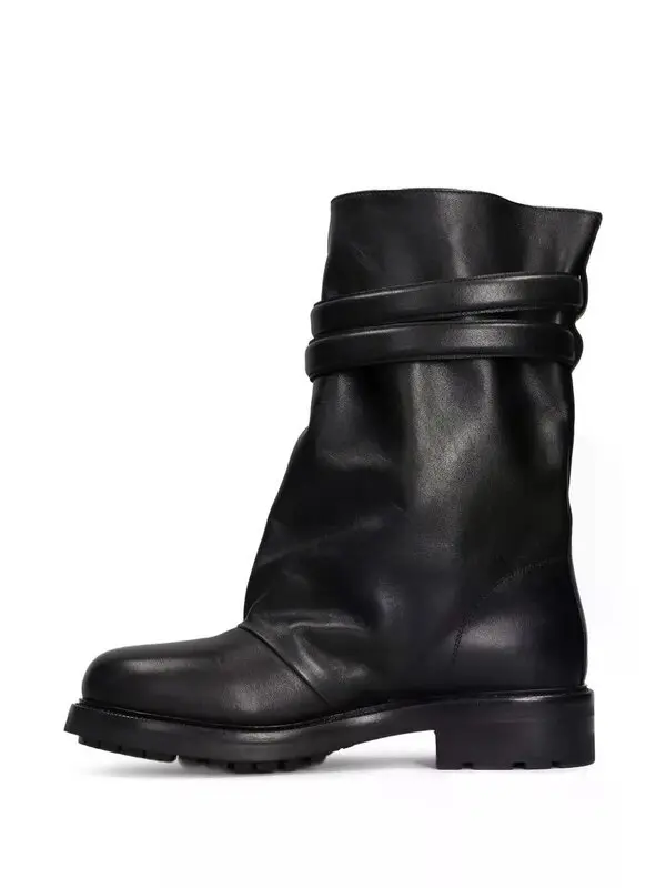 STRATEGIA SHOES Buckle-strap Leather Boots