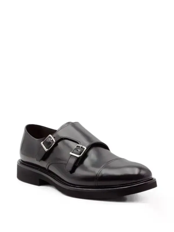 DOUCAL'S Double-buckle Leather Shoes