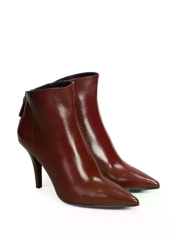 CHANTAL Pointed-toe Leather Ankle Boots