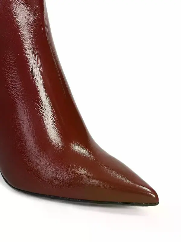 CHANTAL Pointed-toe Leather Ankle Boots