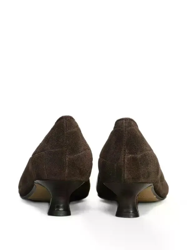 L'ARIANNA Croc-effect Suede Pumps