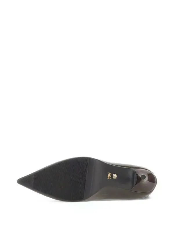 TWENTY FOURHAITCH Unuk Crinkled-patent Pointed-toe Ankle Boots