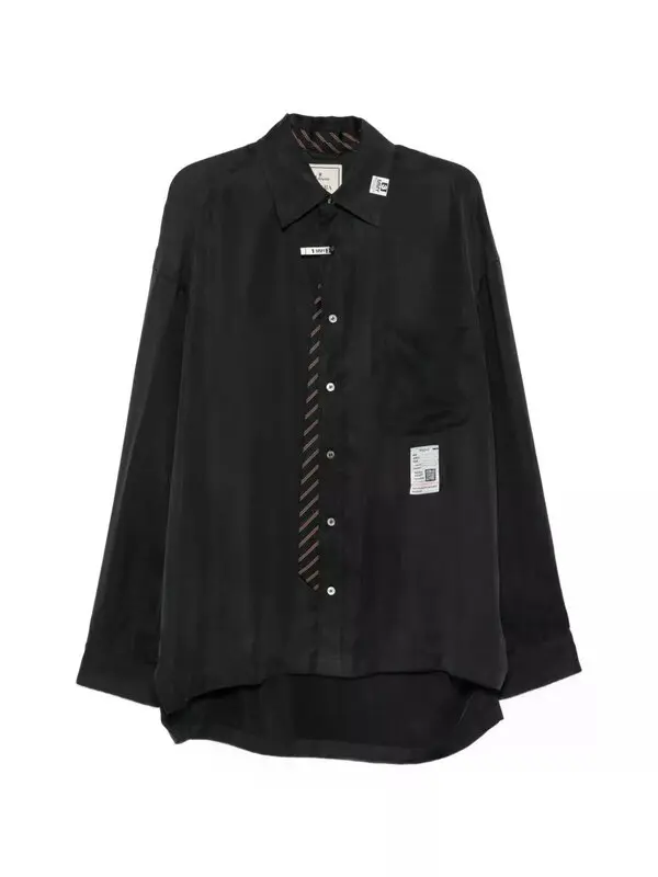 Mihara Yasuhiro Logo-patch Tie-detail Shirt