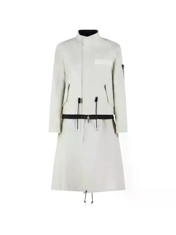 Sacai Layered Drawstring Wool Coat