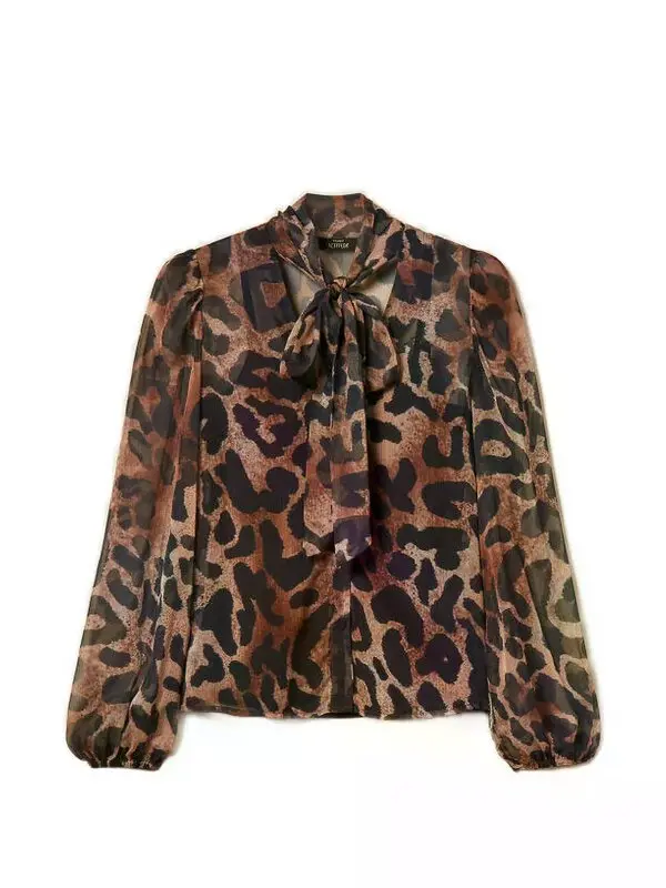 TWINSET Animal-print Voile Shirt