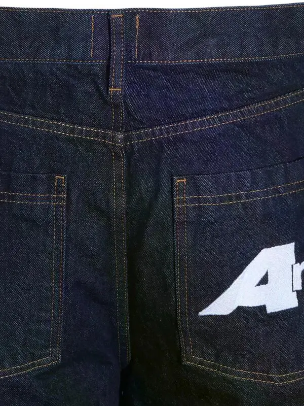 ARTE ANTWERP Logo-embroidered Straight-leg Jeans