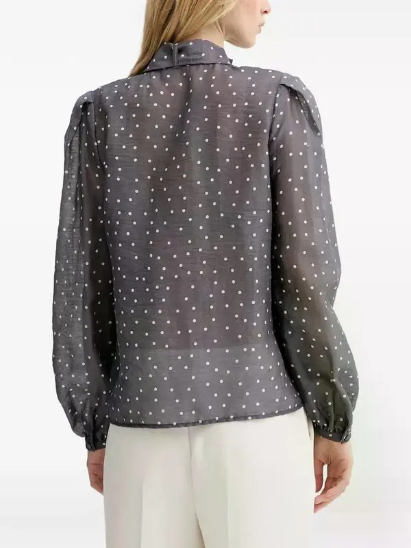 SILVIAN HEACH Polka-dot Pussy-bow Blouse