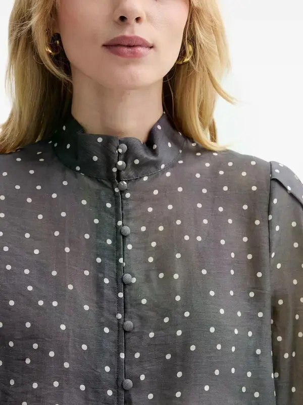 SILVIAN HEACH Polka-dot Pussy-bow Blouse