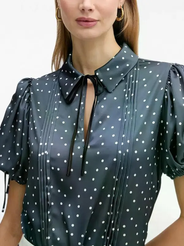 SILVIAN HEACH Polka-dot Pleated Top