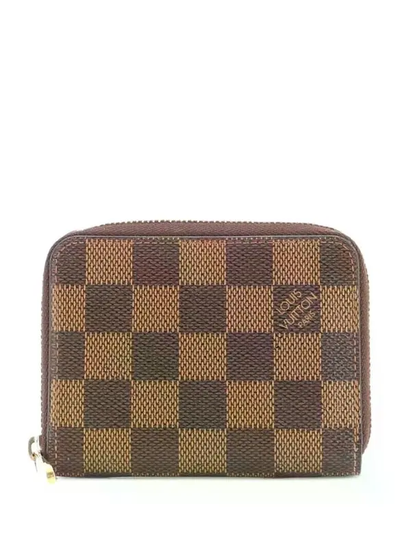 LOUIS VUITTON Zippy Coin Purse Damier Pouch - Brown