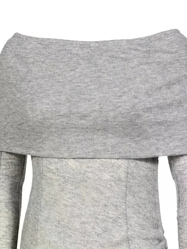 BOHEMSEO Off-shoulder Asymmetric Blouse