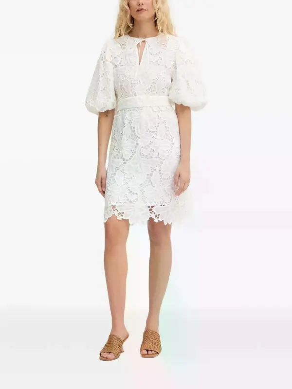 SILVIAN HEACH Guipure-lace Belted Mini Dress