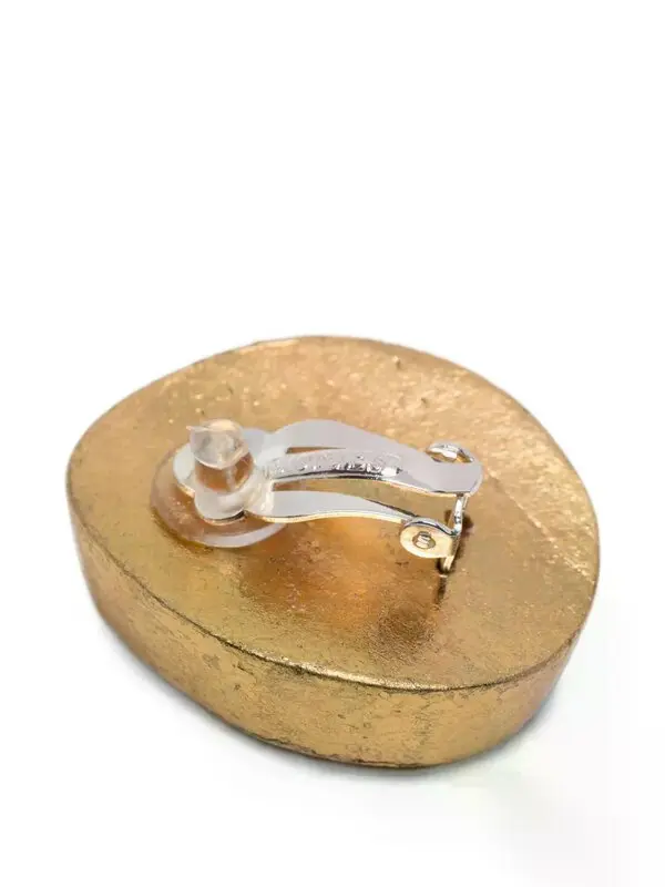 MONIES Oval-shaped Wood Earrings