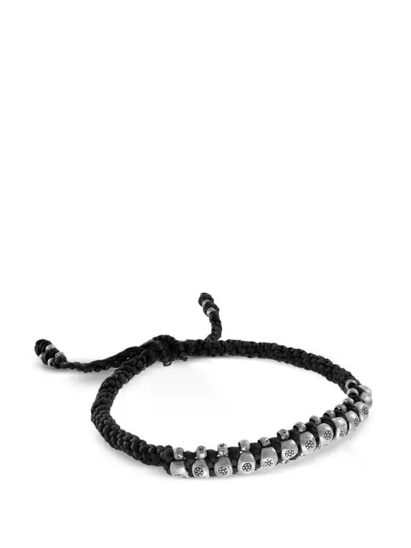 OBSIDIAN Half Vertebrae String Bracelet - Black
