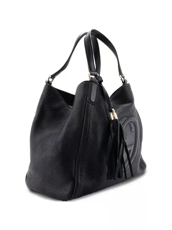 Gucci Soho Leather Shoulder Bag - Black