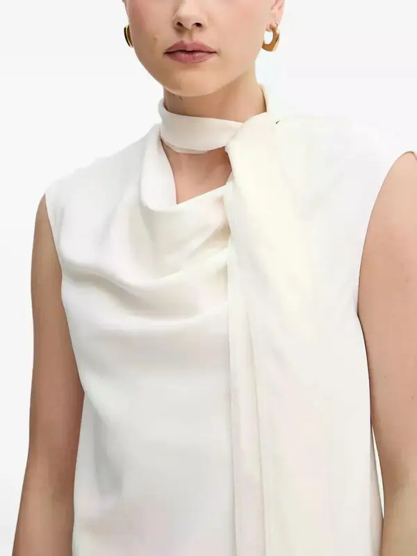 Sisley Pussy-bow Sleeveless Blouse