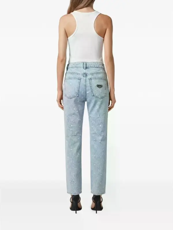 Philipp Plein Straight-fit Distressed Denim Jeans