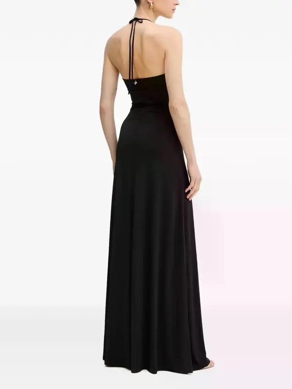 SILVIAN HEACH Halterneck Ruched Maxi Dress