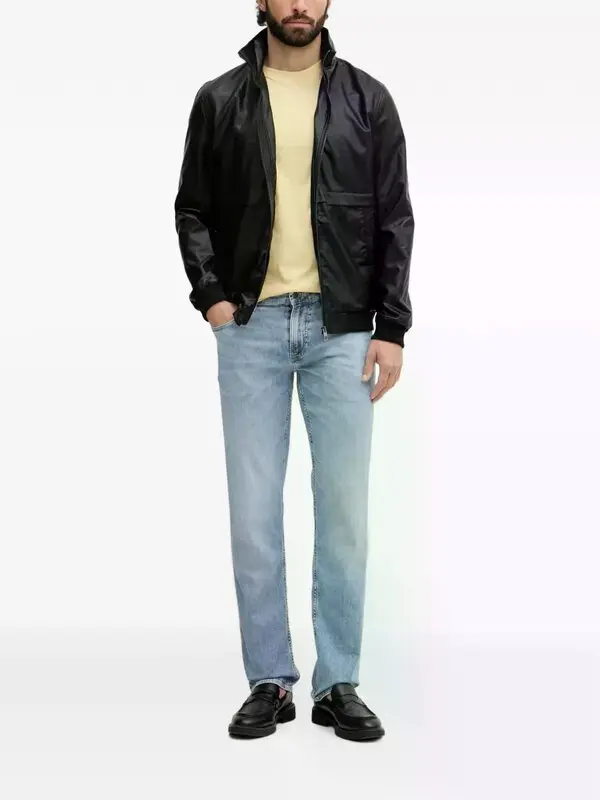 Guess Logo-patch Straight-leg Jeans