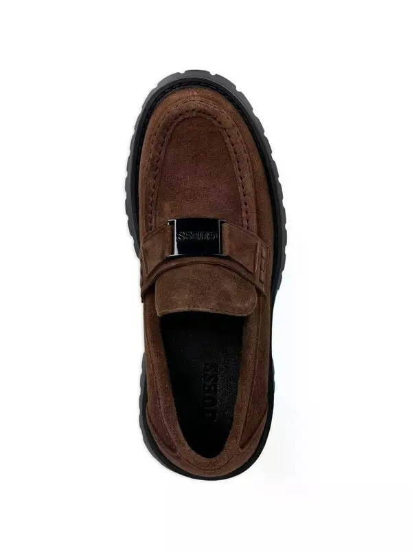 Guess Logo-plaque Suede Loafers
